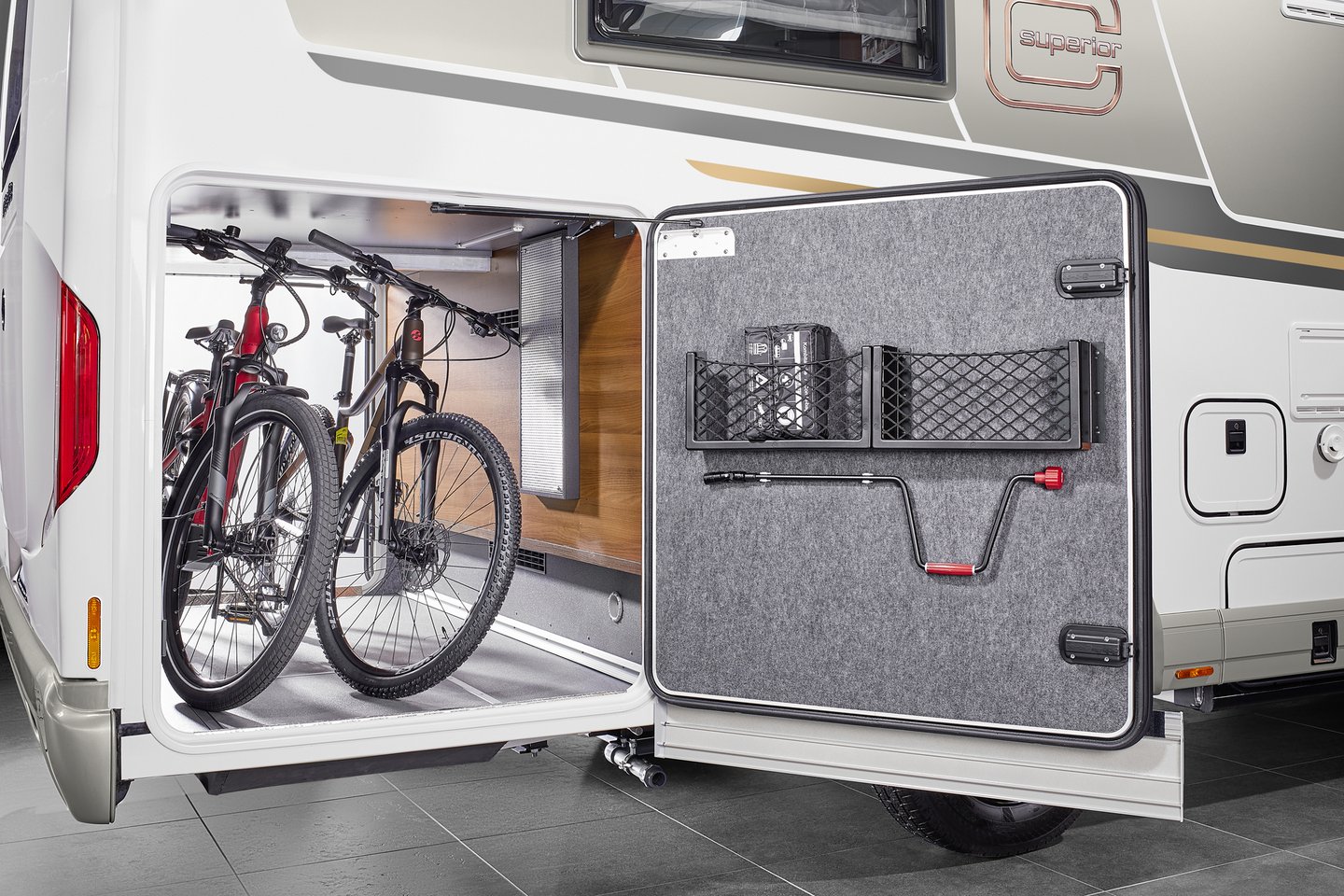 The Carthago motorhome scooter garage - more space for your holiday